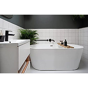 DeDebrly Shower Grab Bar 16-Inches Bathtub Grab Bar, Stainless Steel Safety Grab Bar, Home Care Bathroom Safety Grab Bar Hand Support Rail Balance Handrail, Matte Black