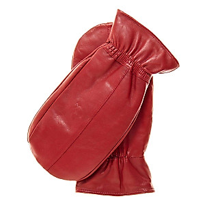 Pratt and Hart Park City Women's Rabbit Fur Lined Mittens Size L Black