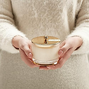 Thymes Frasier Fir Candle - Gilded Frosted Wood Grain Jar Candle - Scented Candle with a Luxury Home Fragrance - Elegant Holiday Candle - Gold Candle Lid and Gilded Gold Base (Medium, 9 oz)