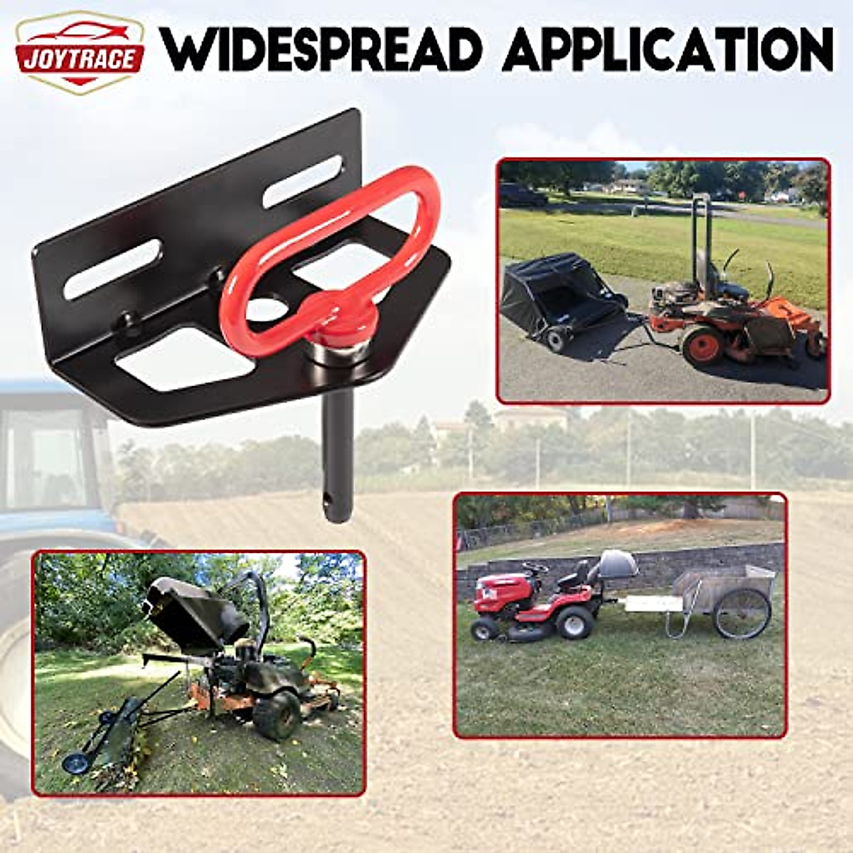 Towing Hitch Set - 3-Way Universal Zero Turn Mower Trailer Hitch and Neodymium Magnets Hitch Pin 1/2 Inch