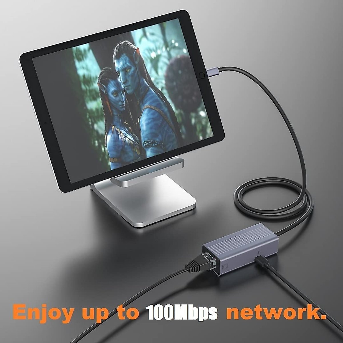 HelloLife iOS to RJ45 Ethernet LAN Wired Network Adapter with Fast Charging Port, 100Mbps High Speed, Ethernet Adapter for pad/Phone 12 11 xs x 8 7