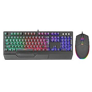 Sentry Industries Inc. HPXKX200 Gaming Keyboard + Mouse 2 Pack Black