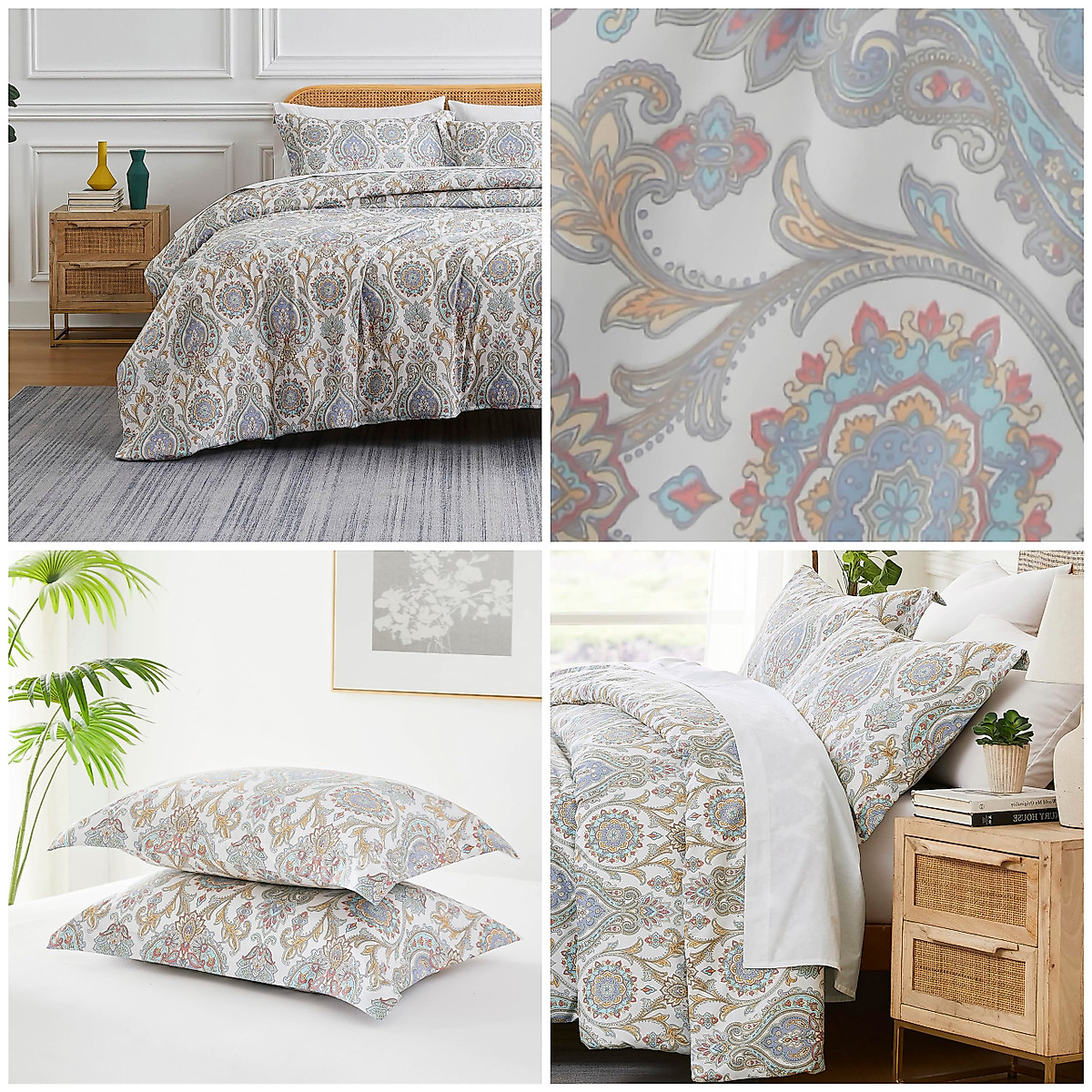 Southshore Fine Living, Inc. Oversized King/California King Duvet Cover Set Soft Premium Bedding with Zipper Closure Includes 1 Duvet Cover and 2 Pillow Shams, Machine Washable, Aqua