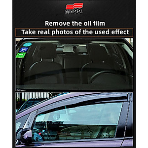 Golden Hoo Windshield Oil Film Cleaner, Remove Aging Coating Layer, Rear View Mirror Cleaner, Clean Glass, Clear Vision，soft99