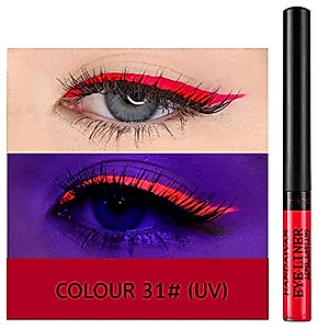 BestLand 12 Colors Matte Liquid Eyeliner Set UV Glow Rainbow Colorful Neon Eyeliner Pencil Pigmented Waterproof Smudgeproof Long Lasting Gel Eye Liner Eye Makeup Gift Kit for Women (Set C)