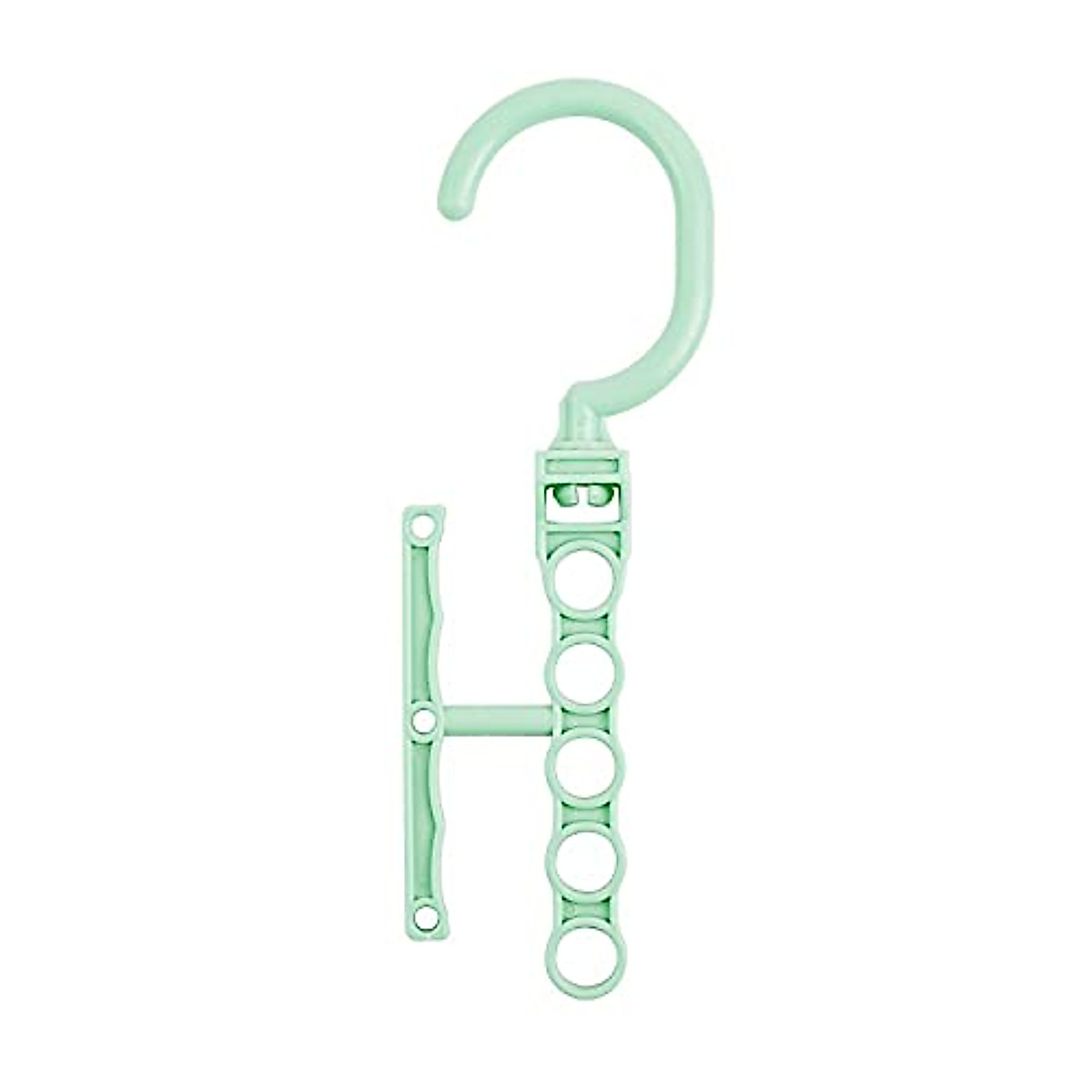 Clothes Hanger, Hook Sturdy Space-Saving Plastic Coat Laundry Drying Rack for Wardrobe - Green