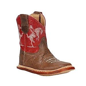 Roper Western Boot Boys Leather 3 Infant Brown 09-016-7912-1386 BR