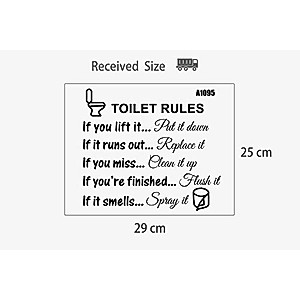 Jiuhong DIY Removable Funny Pictures Man's Woman's Washroom Toilet Bathroom WC Sign, Door Accessories Wall Sticker Home Decor for Kids Living Room Home Decoration