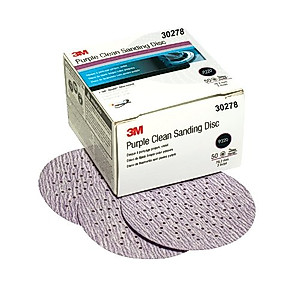 3M 30278 Hookit Purple 3" P220 Grit Clean Sanding Disc