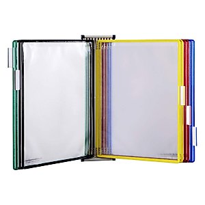 Tarifold Wall Reference System - 10 Double-Sided Panels - Letter-Size - Assorted Colors - 20 Sheet Capacity (W291)