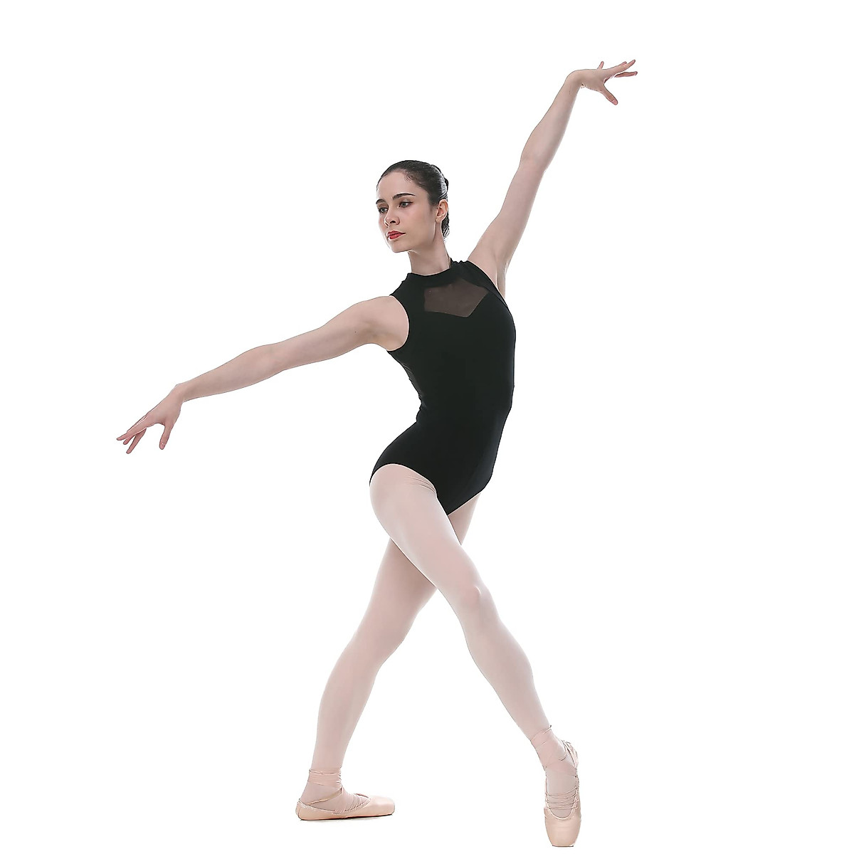 Dance Favourite Mesh Paneled Front & O Shape Open Mesh Back Leotards 03D0330 (M)