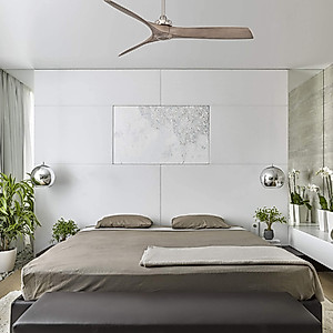 MINKA-AIRE F853-BN/AMP Aviation 60 Inch Ceiling Fan with DC Motor in Brushed Nickel Finish and Ash Maple Blades