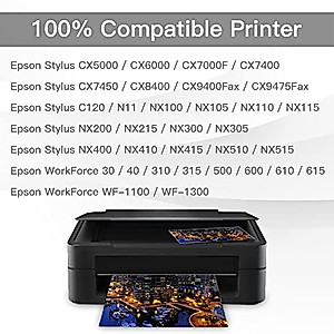 BeOne T69 Ink Cartridges Remanufactured Replacement for Epson 69 T069 5-Pack to Use with Stylus NX100 NX110 NX215 NX300 NX400 NX415 NX510 NX515 Workforce 30 40 310 500 600 610 615 (2BK 1C 1M 1Y)