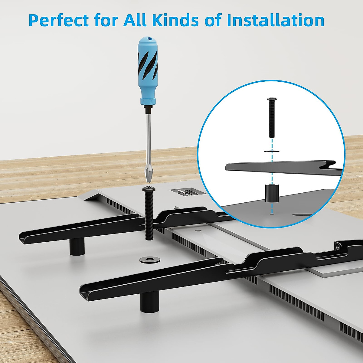 HOME VISION TV Mount Screws - Complete with M4, M5, M6, and M8 TV Mounting Hardware Kit Set, Washers, and Spacers Included Fit Most TVs up to 100 inch