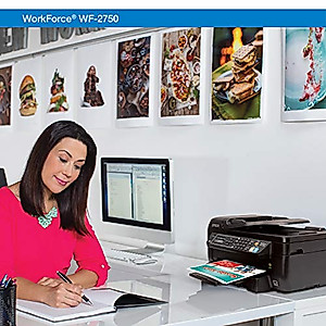 Epson WF-2750 All-in-One Wireless Color Printer with Scanner, Copier & Fax, Amazon Dash Replenishment Ready