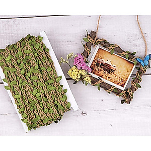 Jute Twine, NOGAMOGA 66 Feet Artificial Vine, Foliage Leaf Plant Garland for DIY Crafts, Wedding Decoration, Home, Garden Artworks and Crafts