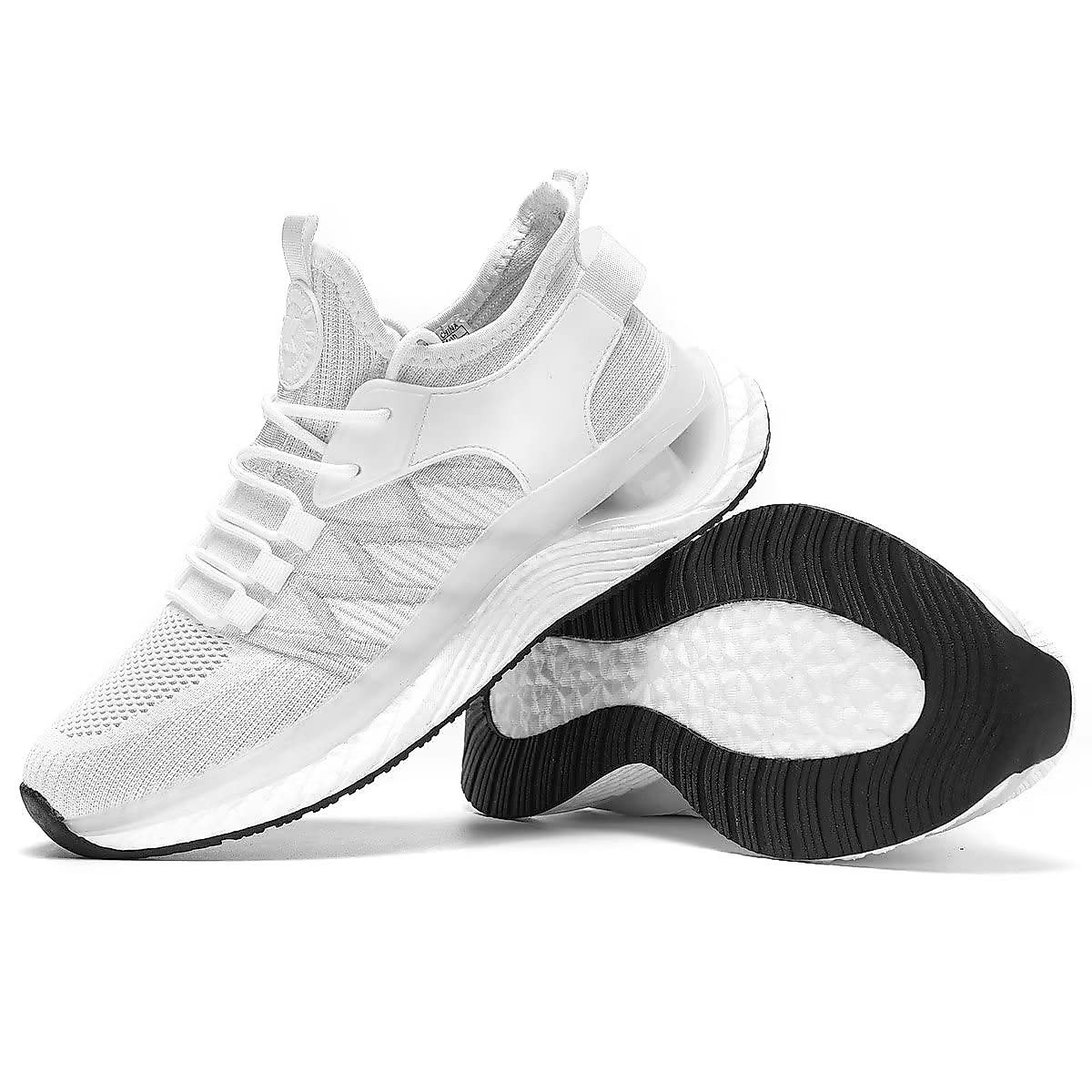 Men's Walking Shoes Fashion Running Lightweight Sneakers Tennis Casual Workout Cross Trainers Zapatillas para Hombre White