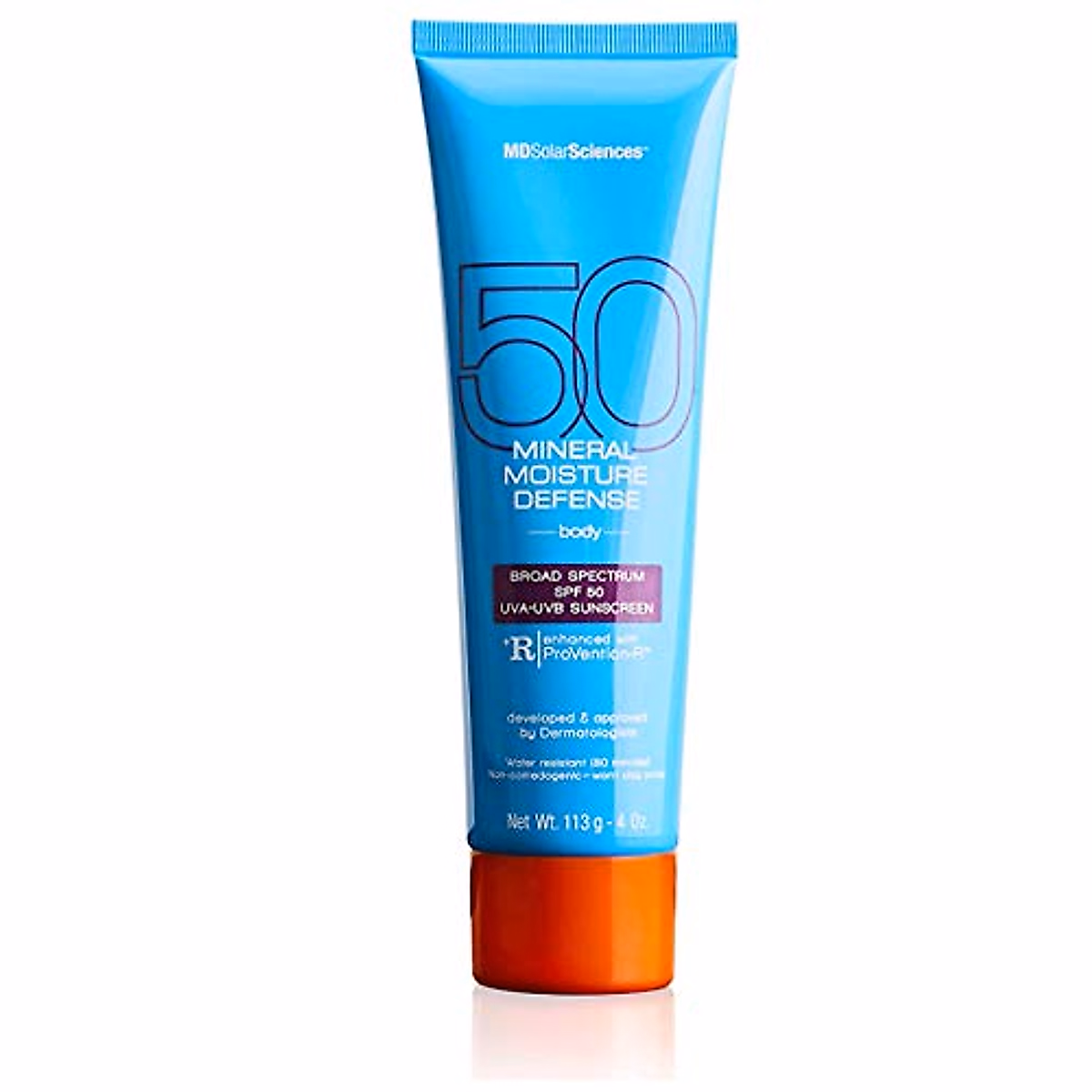 MDSolarSciences Mineral Moisture Defense SPF 50 Sunscreen for Body – Water-Resistant Broad-Spectrum UV Protection – Zinc Oxide Cream, Helps Restore Skin’s Natural Moisture Barrier, Sheer, 4 Fl Oz