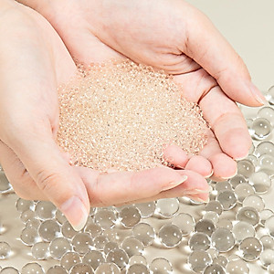 ZTML MS 60,000 Pieces Clear Water Gel Jelly Beads Clear Water Beads, Vase Fillers for Centerpieces, Floating Candle Making, Christmas New Year Decoration Floral Arrangement (Transparent)