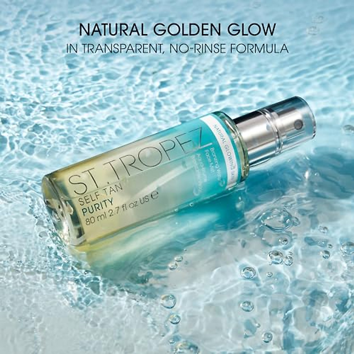 St.Tropez Self Tan Purity Face Mist, Natural Sunkissed Glow Face Tan with Hyaluronic Acid & Antioxidants, Vegan, Natural & Cruelty Free Face Care, 2.7 Fl Oz
