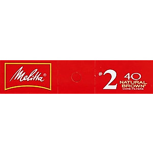 Melitta #2 Cone Coffee Filters, Natural Brown, 40 Count