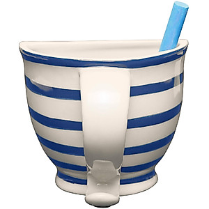 C.R. Gibson Tea Cup Chalk Holder-Ceramic, Blue & White