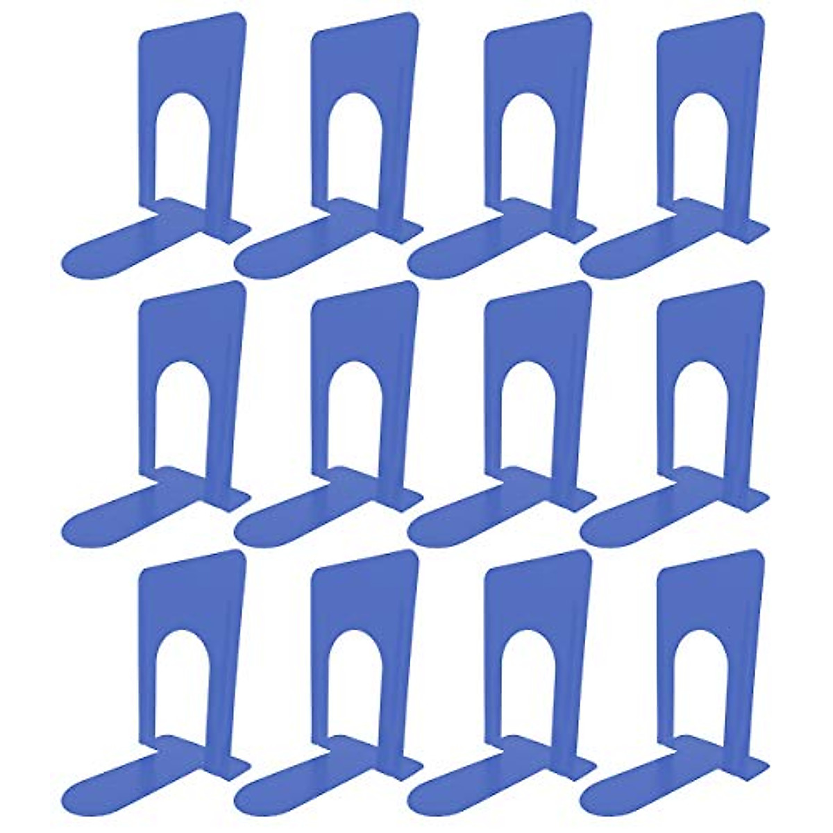 Clipco Premium Book Ends with Anti-Slip Pad 9-inch (Pack of 12) (Blue)