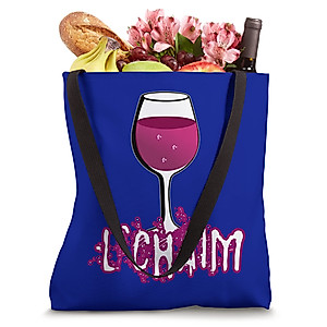 L'CHAIM glass for Jewish Chag Purim & Passover Tote Bag