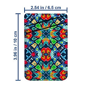 Diascia Pack of 2 - Cellphone Stick on Leather Cardholder ( Ethnic Boho Ornament Pattern Pattern ) ID Credit Card Pouch Wallet Pocket Sleeve