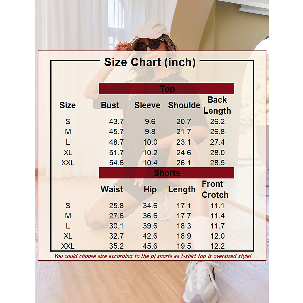 Ekouaer Pajamas 2 Piece Lounge Sets Ribbed Knit Matching Outfits T-shirt Biker Shorts Sleepwear Loungewear Sweatsuits Burgundy Large