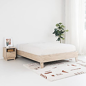 Signature Design by Ashley Oliah Contemporary Full Platform Bed, Natural Wood Grain