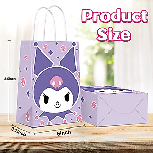 24 Pcs Kitty Party Gift Bags Party Supplies/Cartoon Candy Bags, Tote Bags, Gift Bags for Kids Paper Favor Packs Adults Birthday Party Decora- 12 Pattern