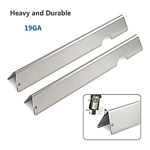 Zemibi Grill Flavorizer Bars Replacement for Weber 66030, 66033, Weber Genesis II LX 400 Series Gas Grill, Weber Genesis II SE-410 Grill Parts and Genesis II E-410 LP, 7 PC Stainless Steel Heat Plate