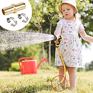 Hourleey 4 Pack Garden Hose Repair Kit, Hose Connector Repair Mender Kit with Stainless Clamp, Fits 3/4"-5/8" Water Hose Repair Fittings