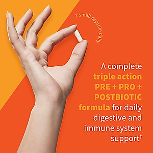 Garden of Life Dr Formulated Once Daily 3-in-1 Complete Probiotics, Prebiotics & Postbiotics - PRE + PRO + POSTBIOTIC Supplement for Adults’ Digestive & Immune Health, 30 Billion CFU, 30 Day Supply