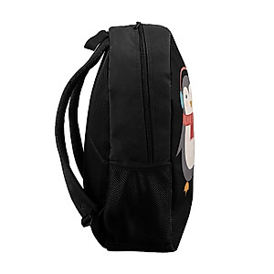 Cute Penguin 17-Inch Laptop Backpack Lightweight Travel Work Business Shoulder Bag Casual Daypack for Women Men