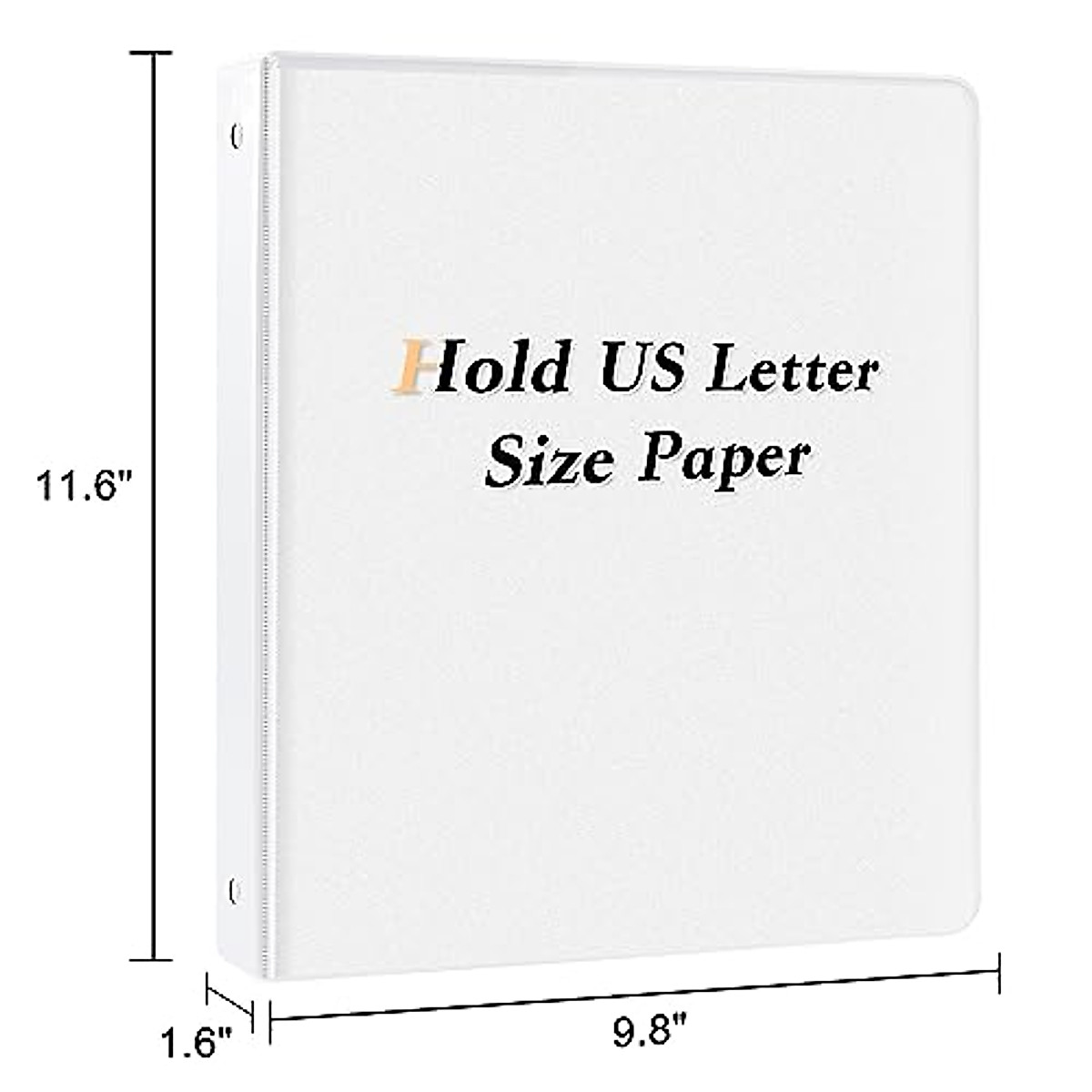 CIXILDTS 1-inch Round Ring Binder, Durable 3 Ring Binder Fit Letter Size Paper, Presentation View Binders, White, 6-Pack