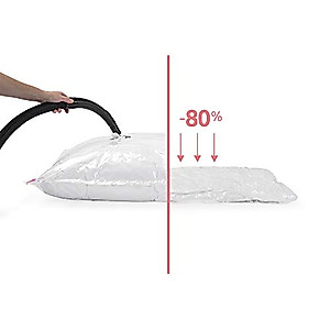 Compactor Aspispace Space Saving Large Vacuum Storage Bag for 1 Double Duvet 80 x 100cm-Pack of 2, L, Clear, 2 Pack