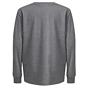 adidas Boys' Long Sleeve Sports Dude Tee, Charcoal Grey Heather, Large (14/16)