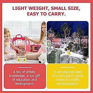 NUOBESTY Mini Traffic Signs Set, Plastic Street Signs Playset Traffic Cones Yellow Warning Sign Garbage Can Toy Safety Education Toy for Kids 25pcs