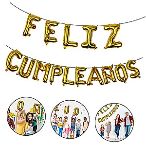 Amosfun 3 Sets happy birthday balloon letter balloons garland decor happy birthday ballons birthday party supplies props balloon centerpieces Party Balloons Birthday Ornament wreath