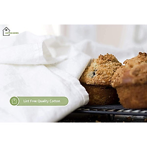 COTTON HOMES Flour Sack Tea Towel, Dish Cloth, Cheesecloth Baking Towels for Kitchen 6 Pack - 28x28 Inch- [with 3 Free Wash Cloths] -100% Virgin Cotton.