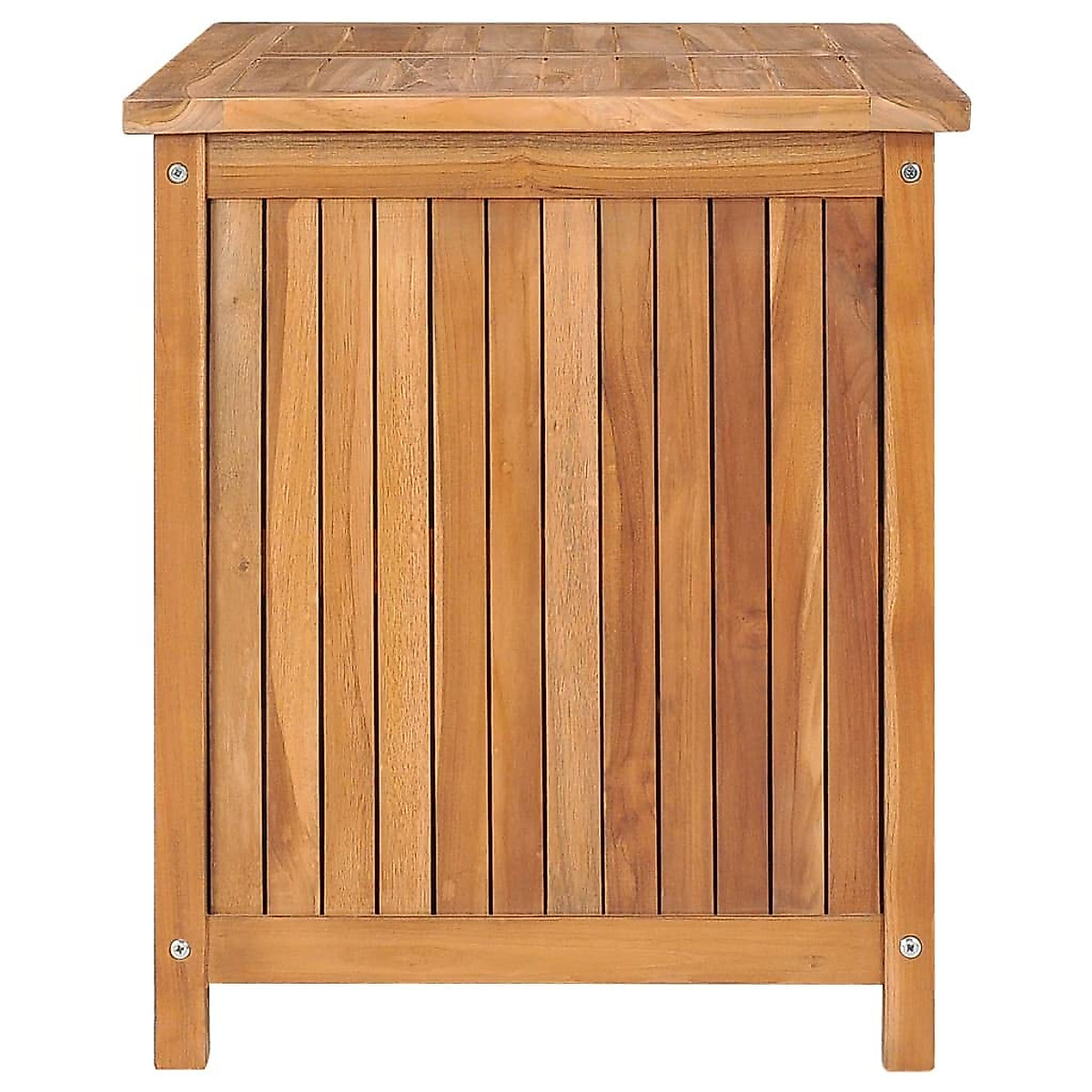 TIFITGO Asomie Patio Storage Box 35.4"x19.7"x22.8" Solid Teak Wood Indoor stockage bin home chest house tank Outdoor Furniture Outdoor Storage Boxes US Stock Fast Shipment Anthracite