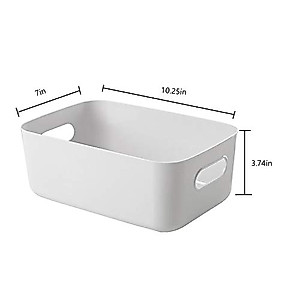 Besli Pack of 6 Small Storage Bin,Durable Storage Basket Cabinet Organizer