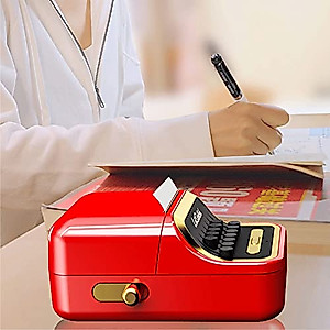 LetSketch Label Maker, Portable Bluetooth Thermal Label Printer Compatible with Android & iOS for Clothing, Retail, Mailing Address, Barcode, with 4 Roll 40 x 30mm Label (Red)