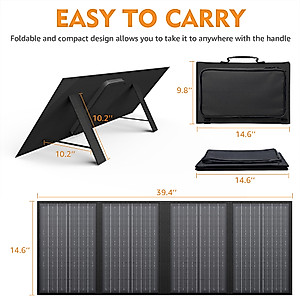 200W Solar Generator with Panel, Powkey 120Wh/200W Portable Power Station with 60W Foldable Solar Panel for Outdoor Camping