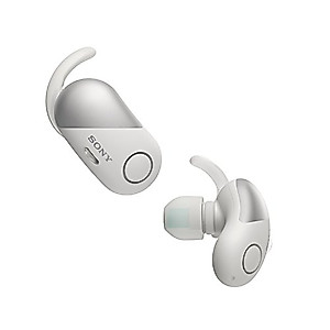Sony WF-SP700N/W True Wireless Splash-Proof Noise-Cancelling Earbuds with Built-In Microphone (White), 5 x 2.4 x 6 inches