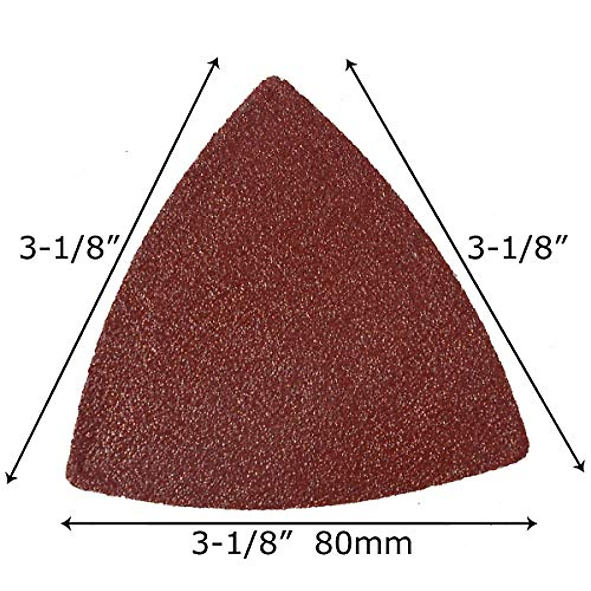 XXGO Triangular Oscillating Multi Tool Sanding Pads 3-1/8 Inch 80mm Assorted Grit 60/80/100/120/240 Grits Pack of 55 Pcs No.XG5501