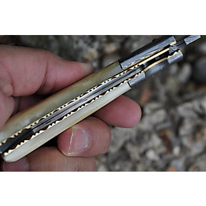 Perkin- Handmade Damascus Pocket Knife - Beautiful Folding Knife