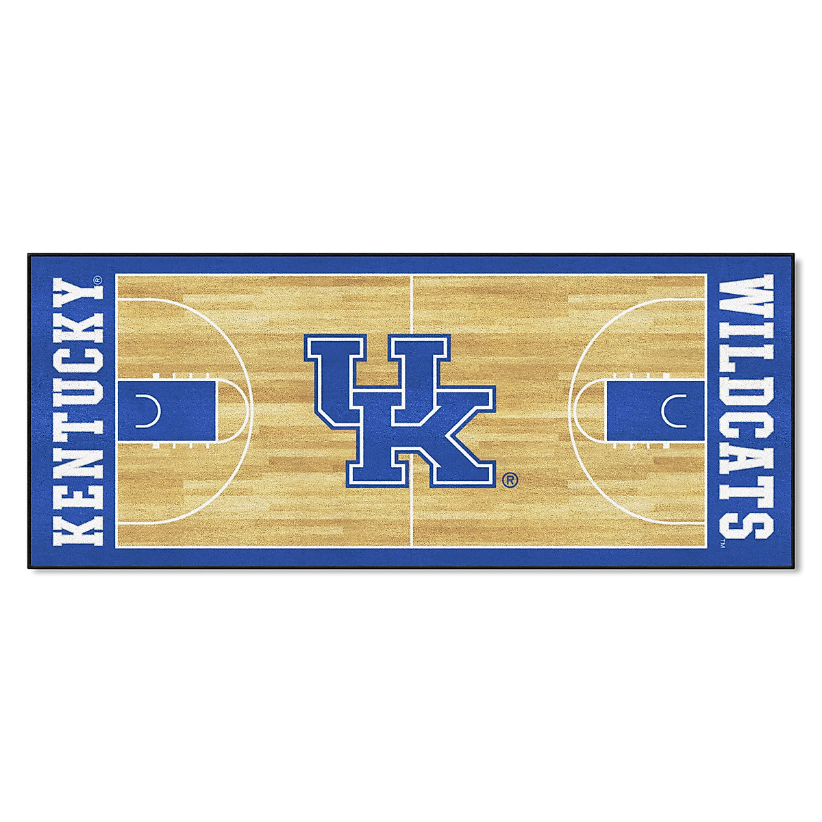 FANMATS 8262 NCAA - Kentucky Wildcats Basketball Court Runner Rug - 30in. x 72in. | Sports Fan Area Rug